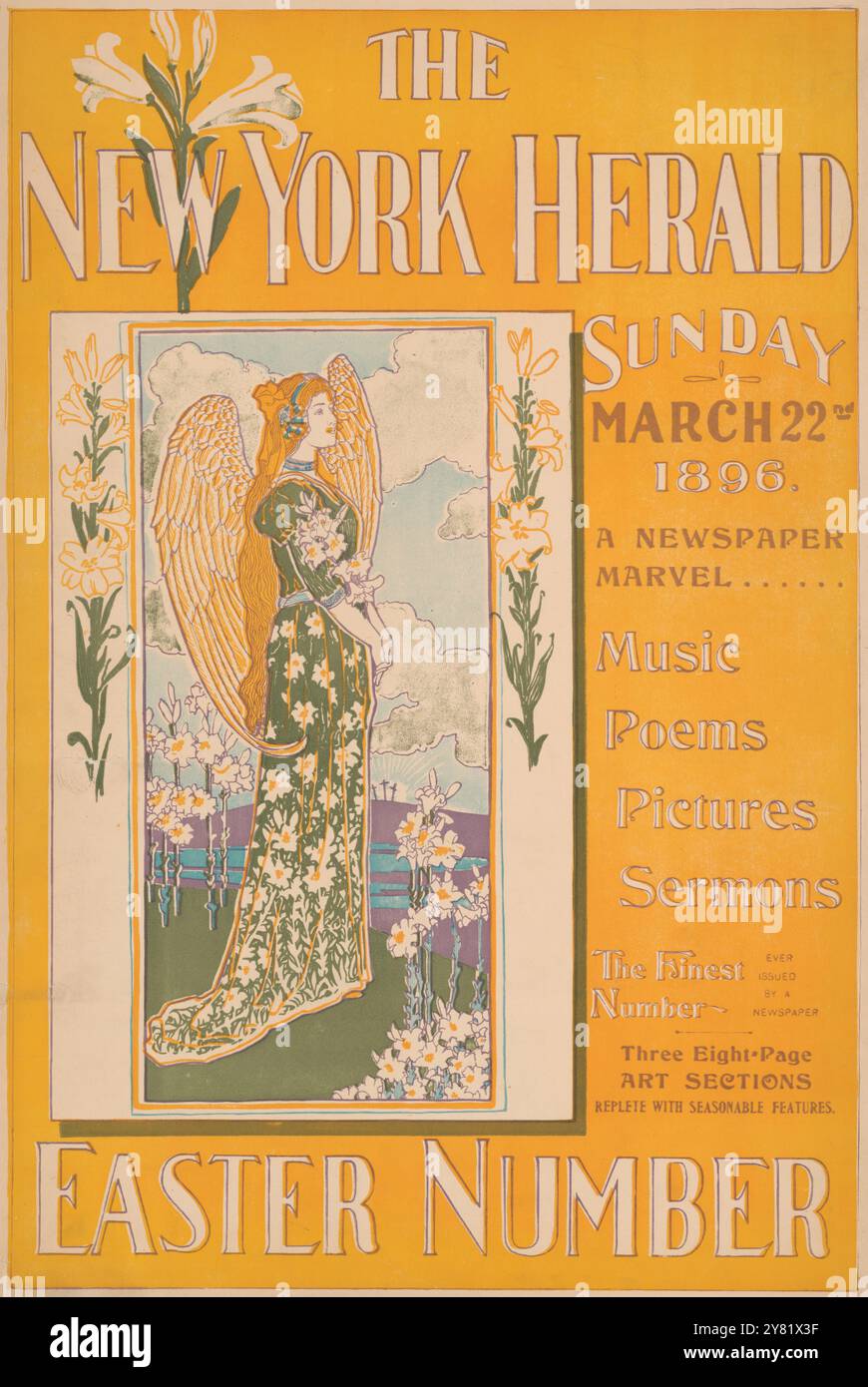 The New York Herald Sunday March 22nd 1896. A newspaper marvel. Easter ...
