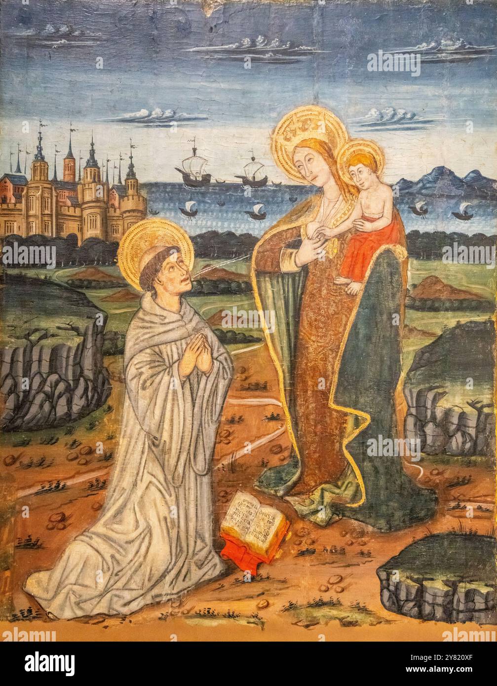 apparition of the Virgin to Saint Bernard tempera painting on panel ...