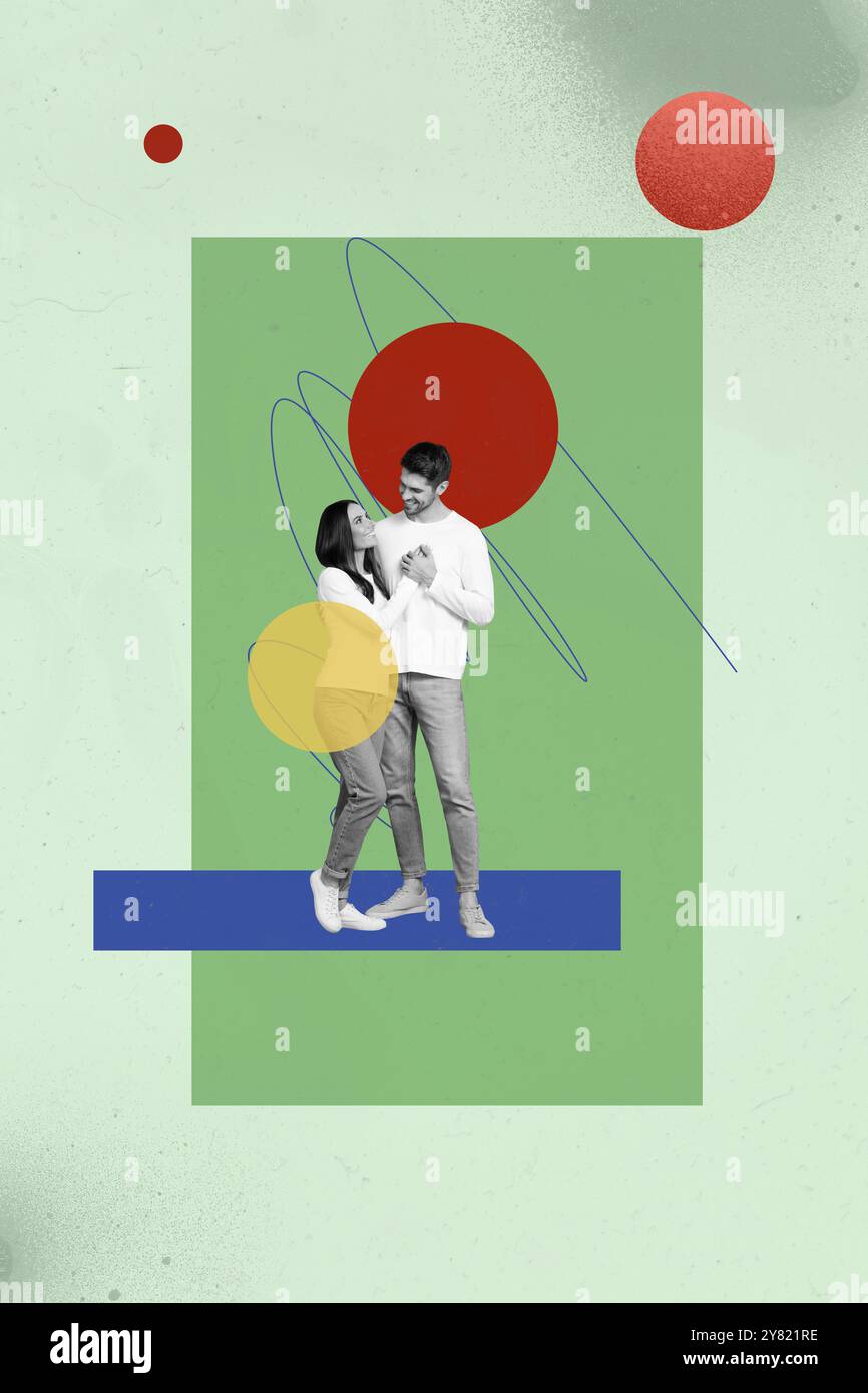 Composite trend artwork 3D sketch image photo collage of bonding ...