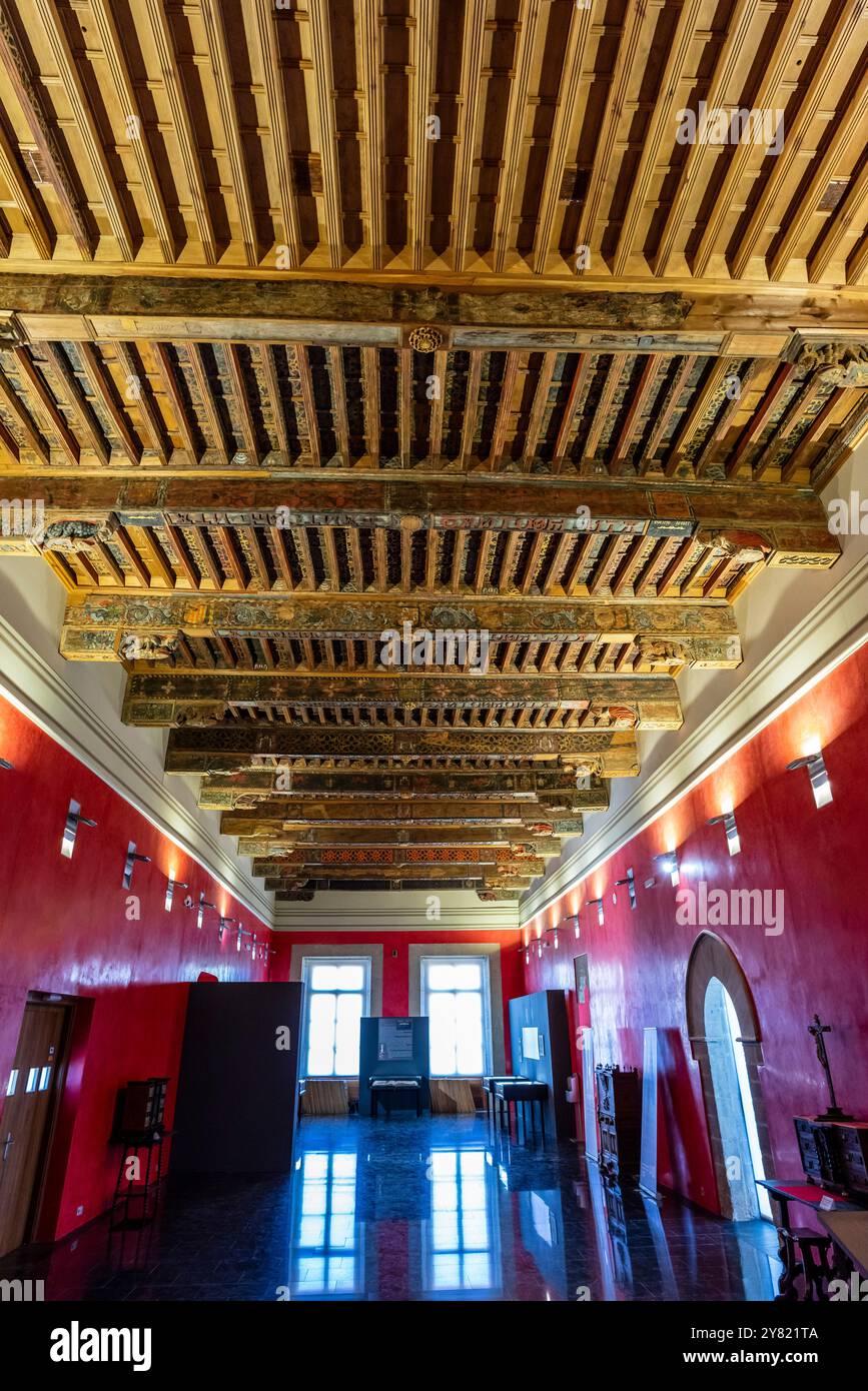 Mudejar ceiling, "Tanto Monta" hall, Old Episcopal Palace, 15th century ...