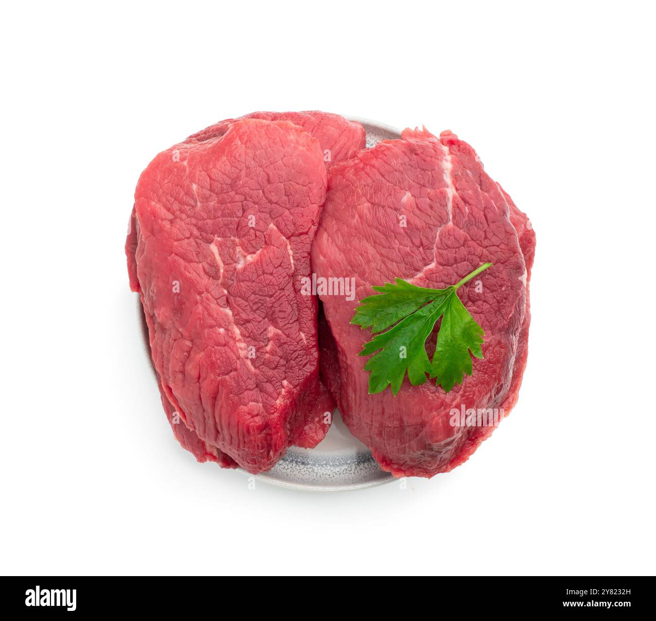 Fresh raw beef steak isolated on white background Stock Photo - Alamy
