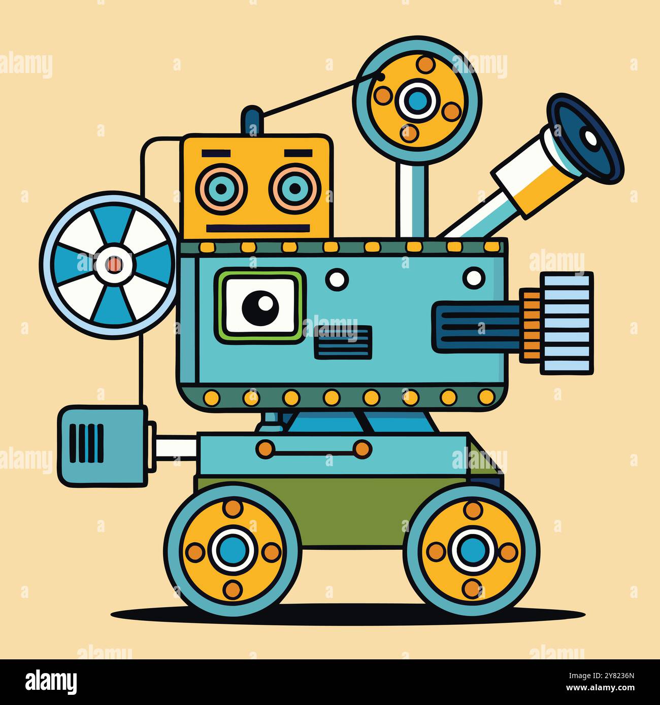 Vintage adding machine Stock Vector Images - Alamy