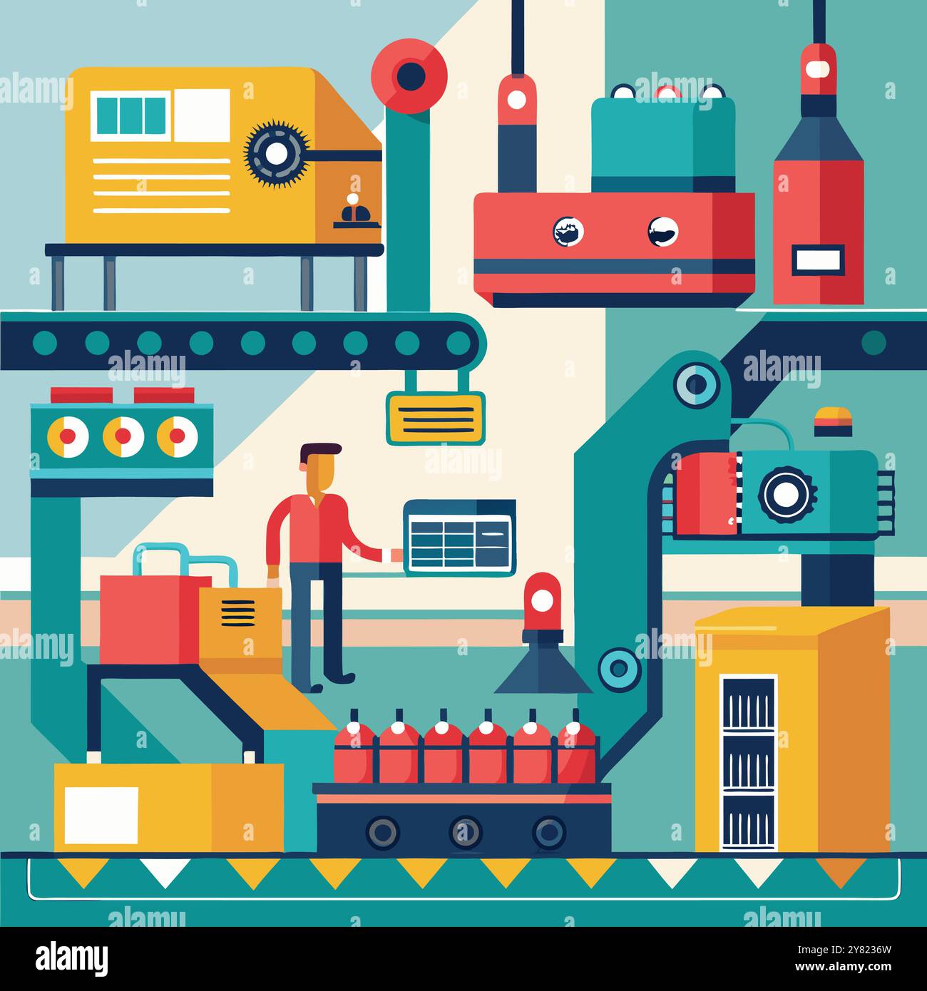 Automated inspection Stock Vector Images - Alamy