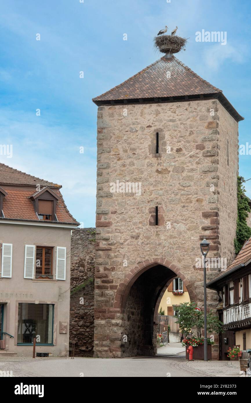 14th-century Ebersheim Gate in Dambach-la-ville, seen from the west ...