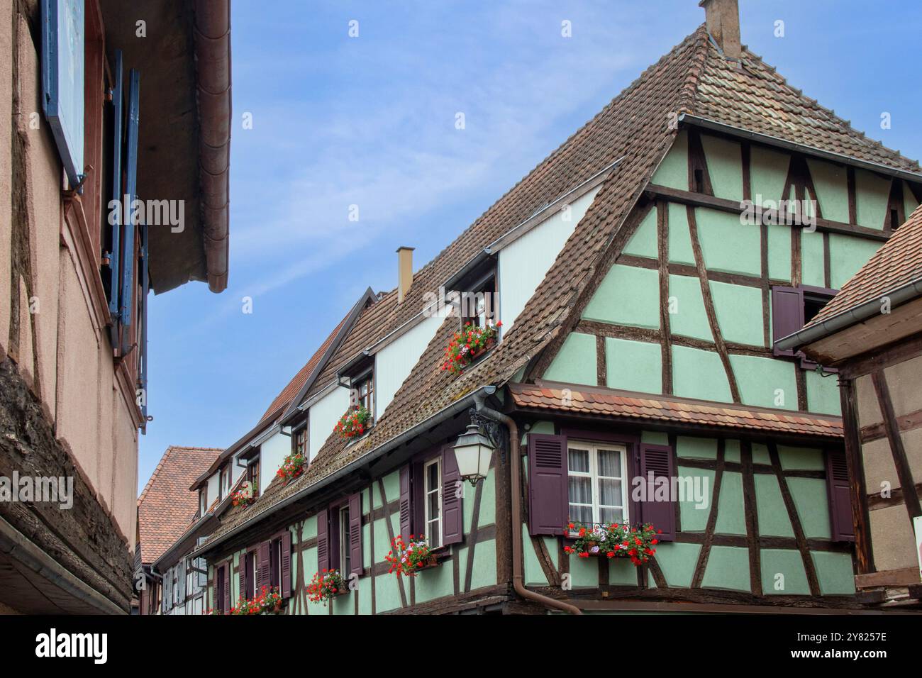 Half-timbered houses built between the 16th and 17th centuries in ...