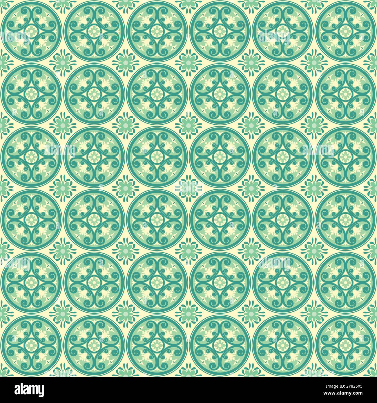 Talavera pattern Green Color. Azulejos portugal. Turkish ornament ...