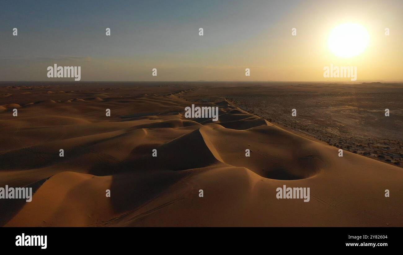 The rub' al Khali empty quarter desert aerial view, Rub al-Khali ...