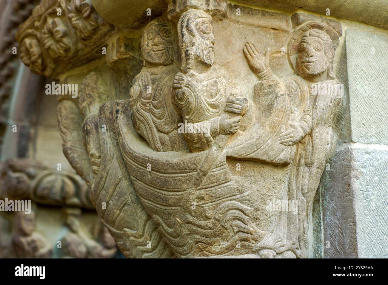 miraculous fishing in Lake Tiberias. Monastery of San Juan de la Peña ...