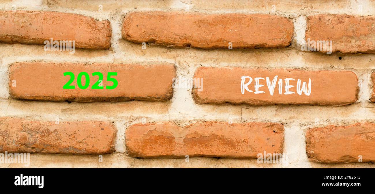Planning 2025 review new year symbol. Concept words 2025 Review on ...