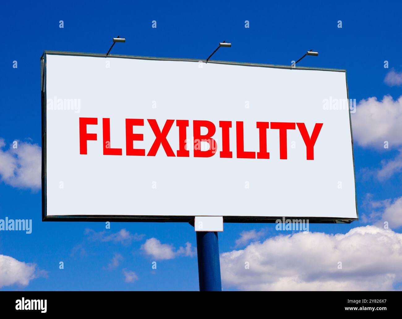 Flexibility symbol. Concept word Flexibility on beautiful big white ...