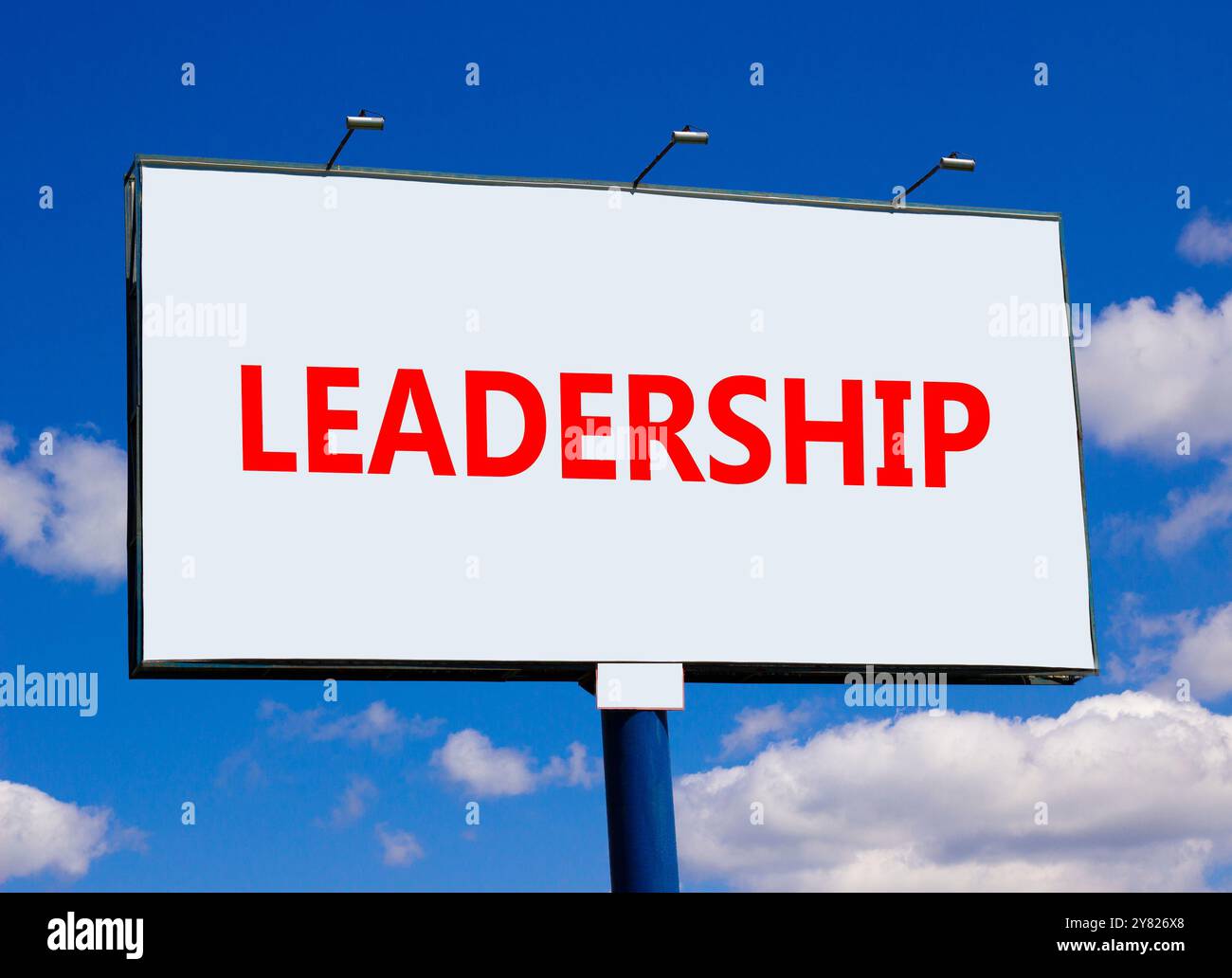 Leadership symbol. Concept word Leadership on beautiful big white road ...