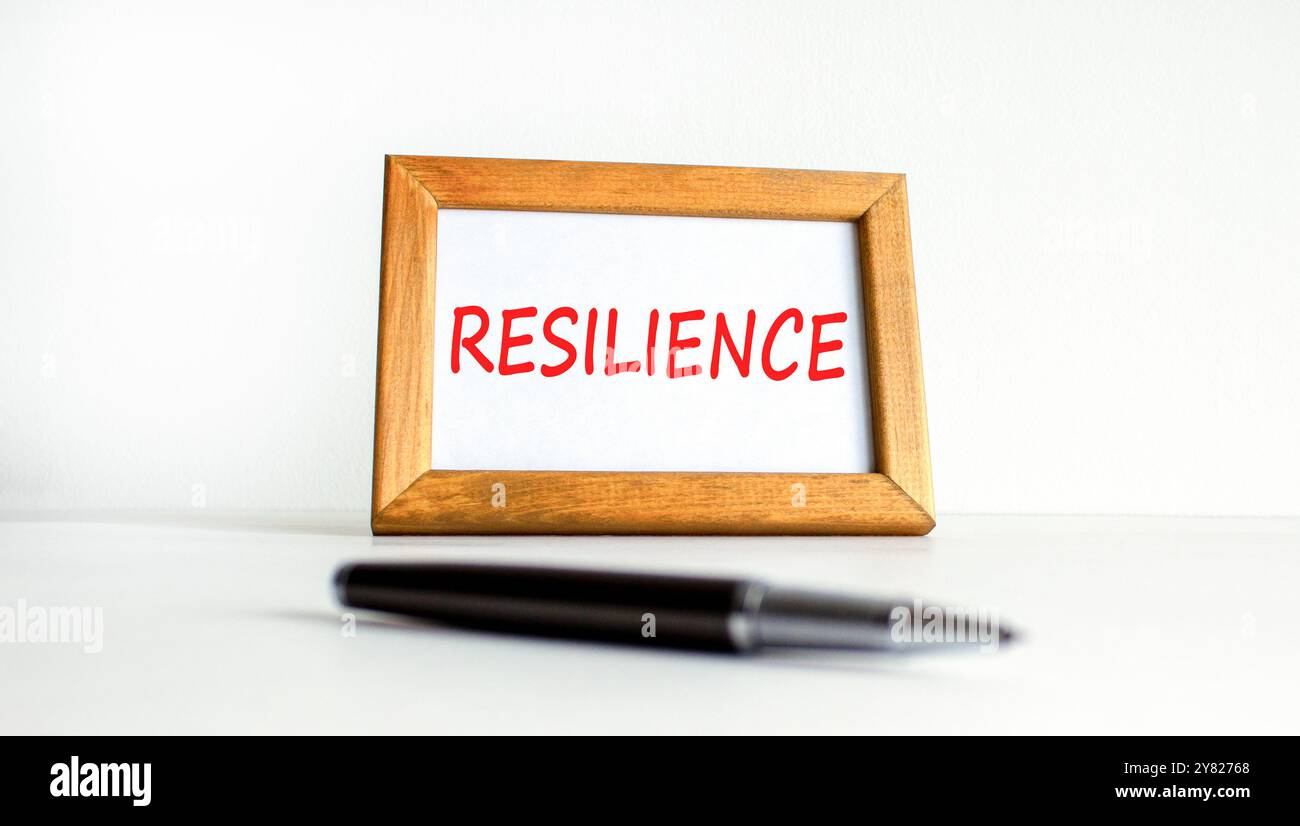 Resilience symbol. Concept word Resilience on beautiful wooden picture ...
