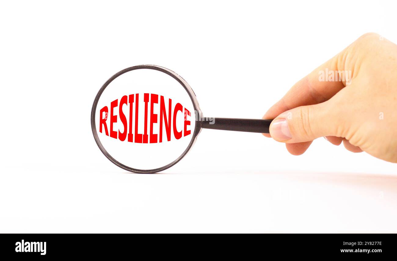 Resilience symbol. Concept word Resilience in beautiful magnifying ...