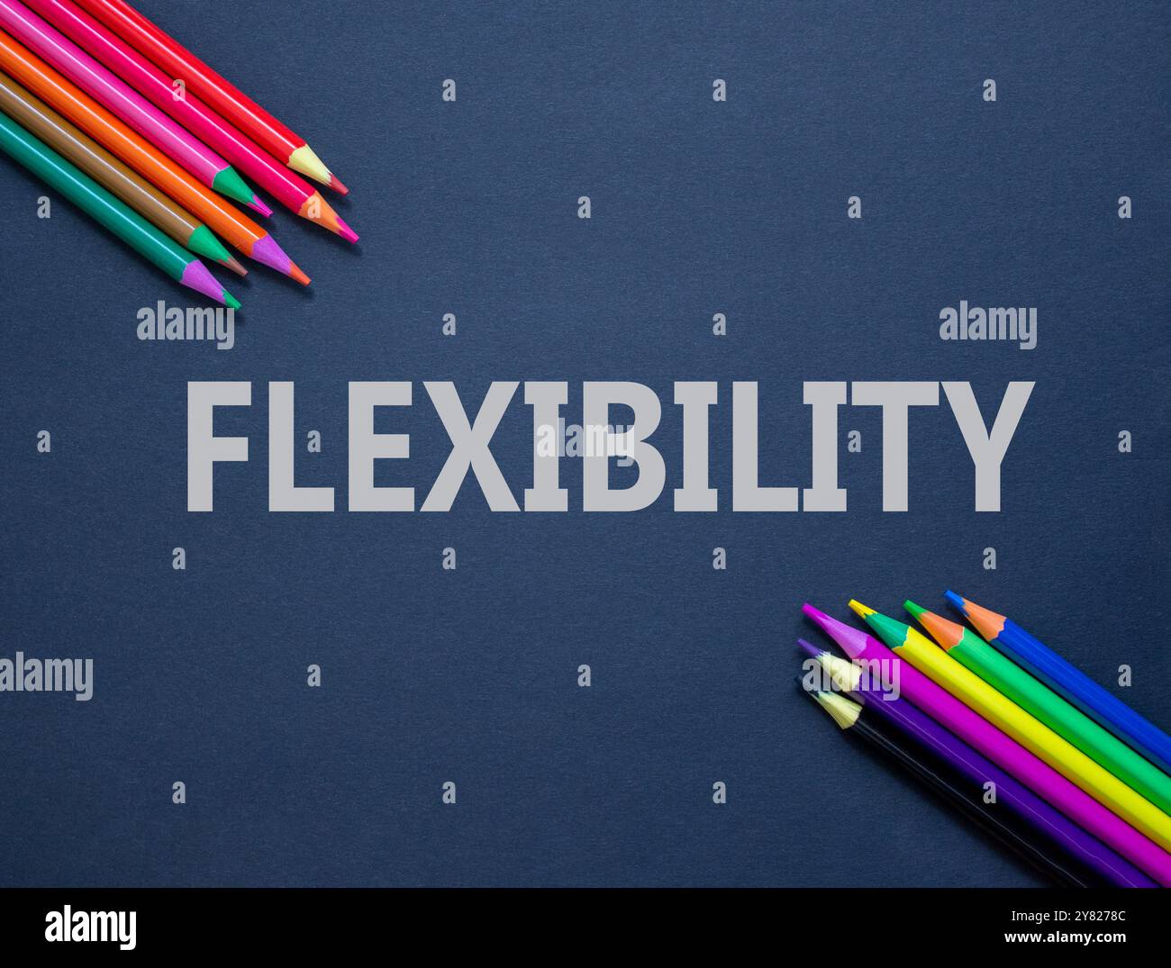 Flexibility symbol. Concept word Flexibility on beautiful black paper ...