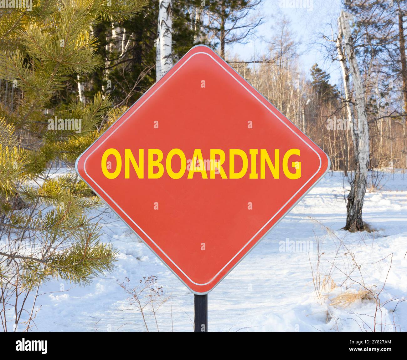 Onboarding success symbol. Concept word Onboarding on beautiful red ...