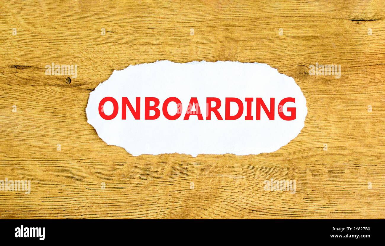 Onboarding success symbol. Concept word Onboarding on beautiful white ...