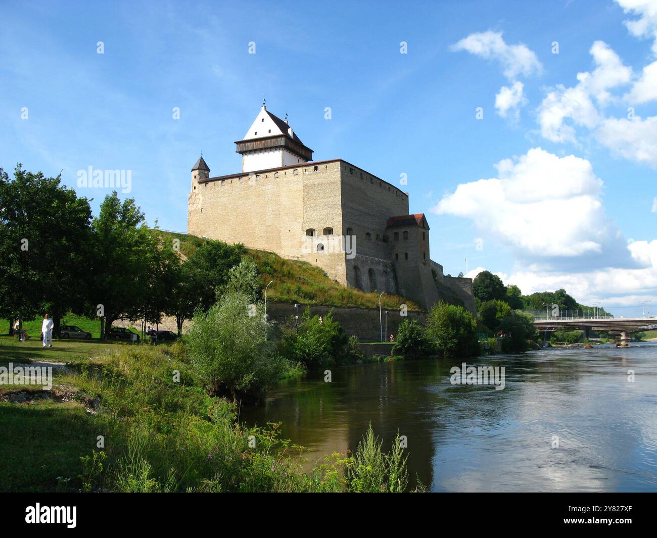 The castle in Narva city, Estonia Stock Photo - Alamy