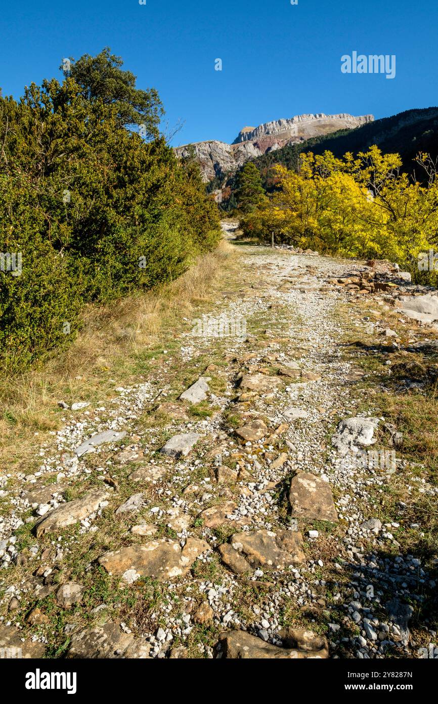 Roman road, Boca del Infierno route, Valley of Hecho, western valleys ...
