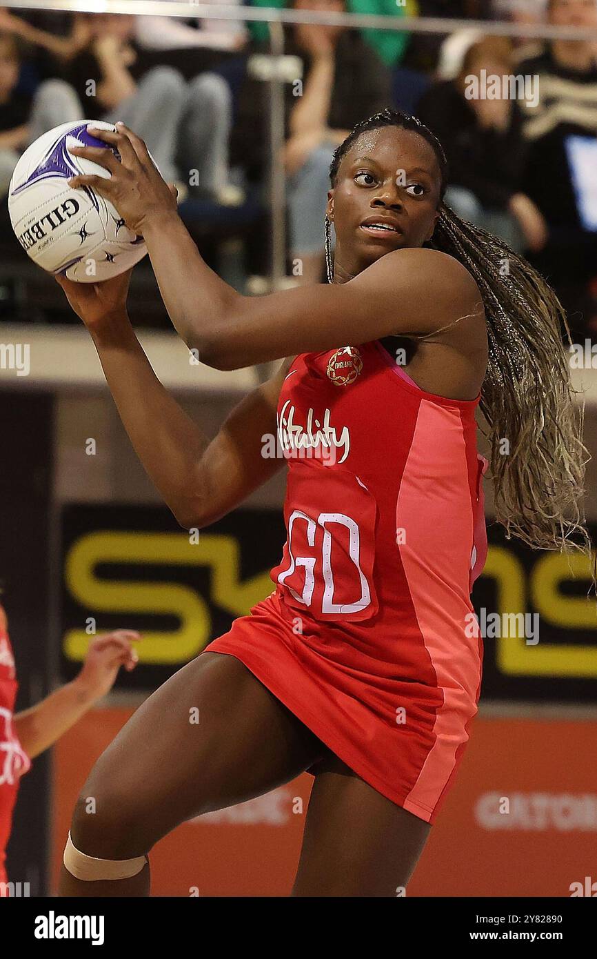 2nd October 2024: Wellington, New Zealand: England Funmi Fadoju during game 2 - New Zealand ...