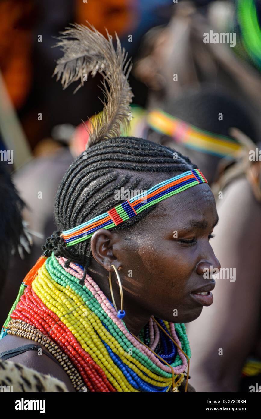 A traditional Karimojong woman in Kotido, Karamoja Uganda Stock Photo ...