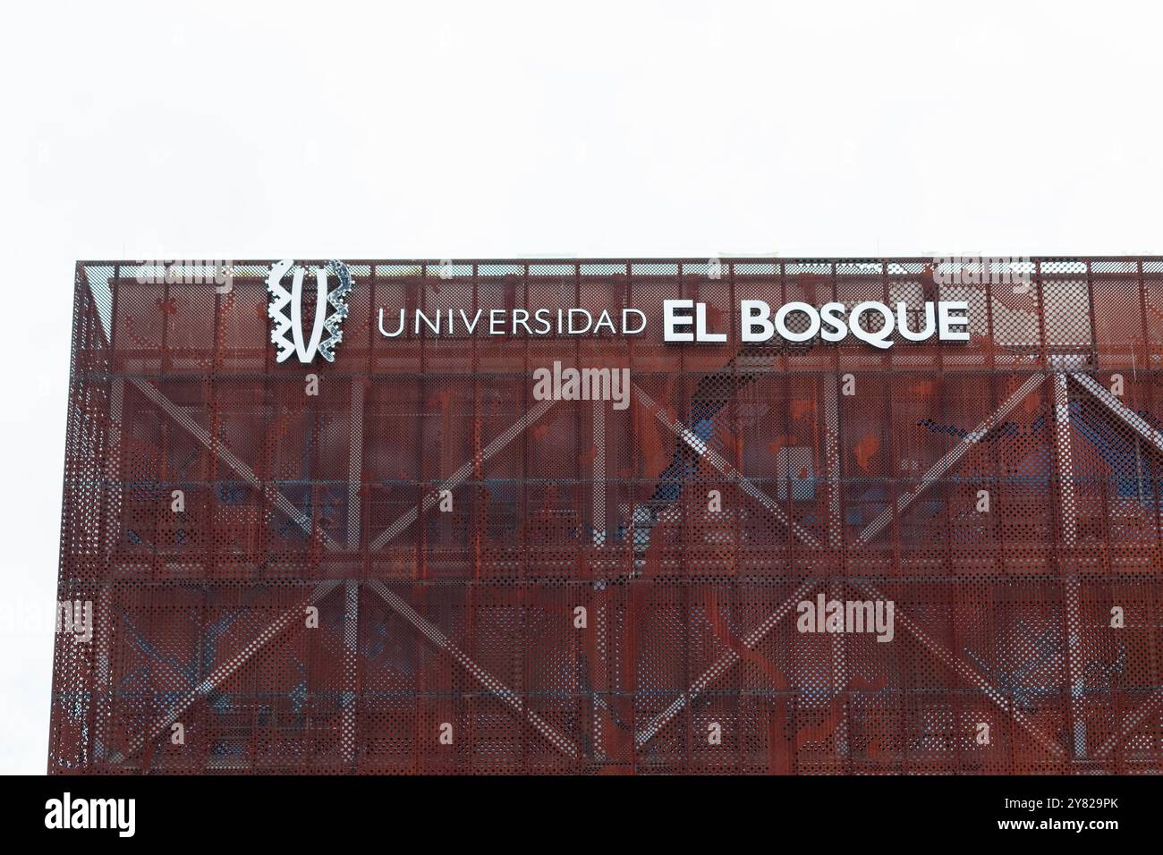 Close up to El Bosque university building facade Stock Photo - Alamy