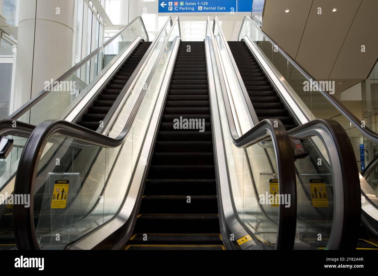 Orlando Florida Airport Empty Escalator to Next Level Horizontal Stock ...