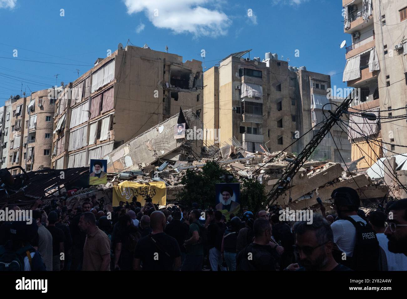 Beirut, Bierut, Lebanon. 2nd Oct, 2024. In the southern suburb of ...