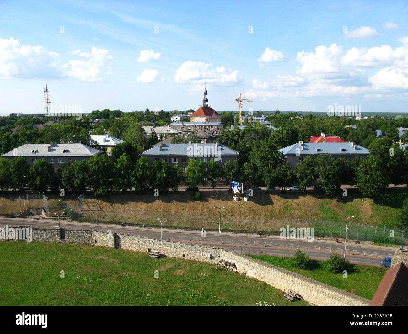 The view on Narva city, Estonia Stock Photo - Alamy