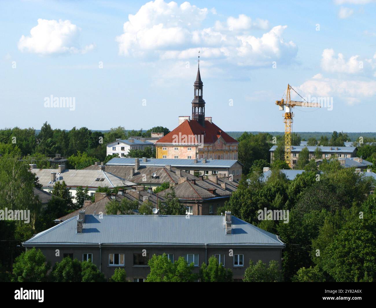The view on Narva city, Estonia Stock Photo - Alamy