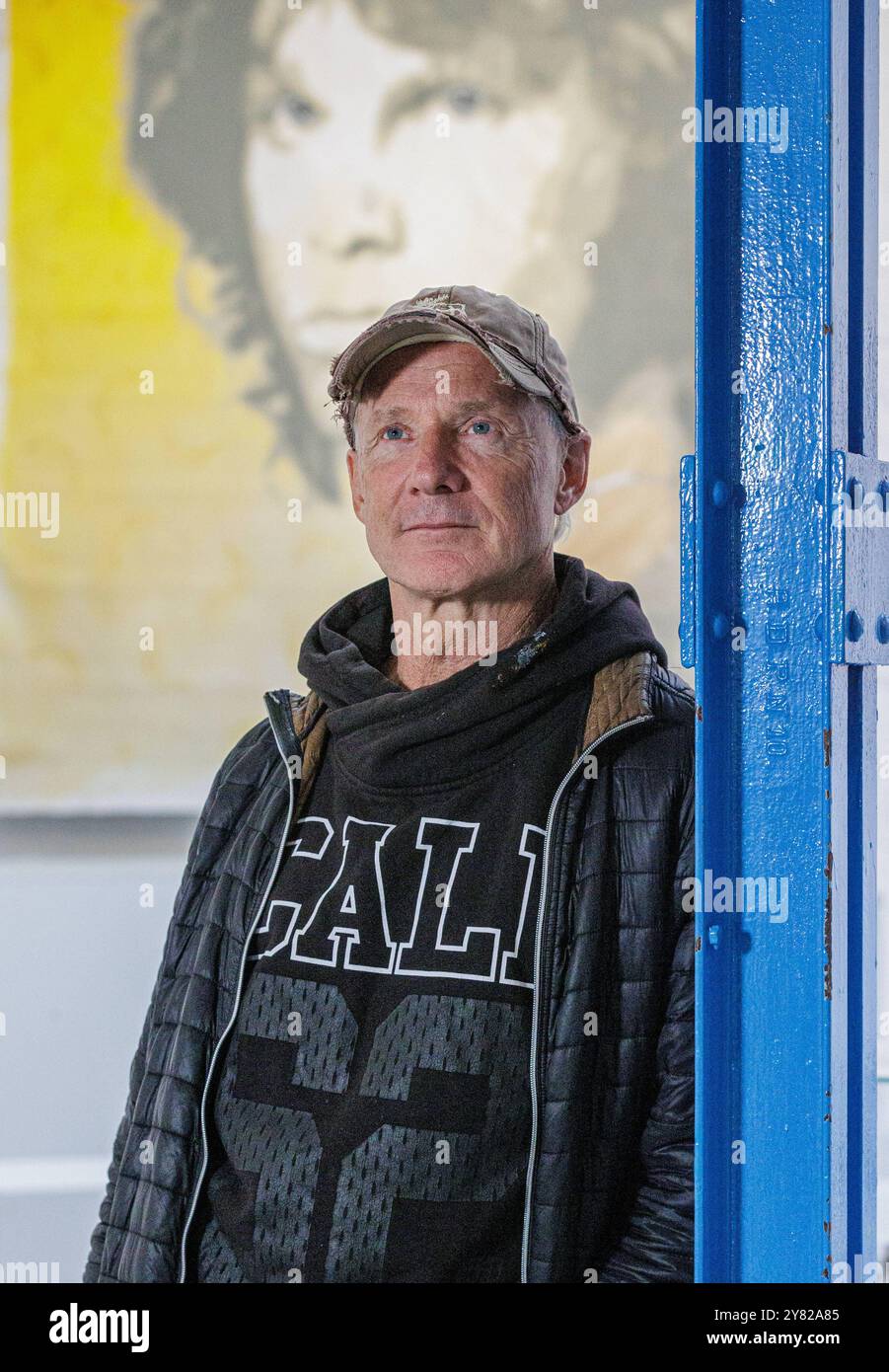 02.10.2024. Hilden/Rheinland. Bananensprayer, Aktionskünstler ...