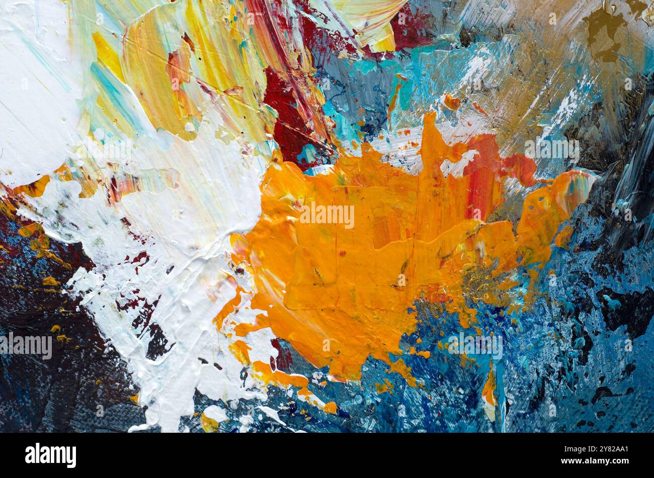 Macro Image of Multi Colors Paint Splashed on Wood Horizontal Stock ...