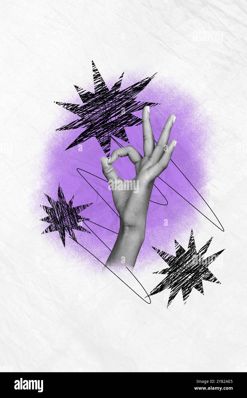 Trend artwork composite sketch image photo collage of black white ...