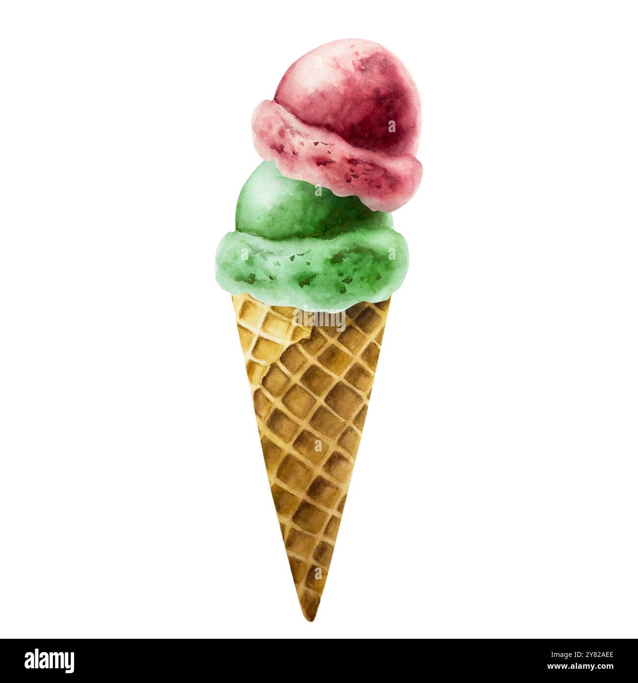 Scoop of pistachio, mint, apple, strawberry, cherry, raspberry ice ...