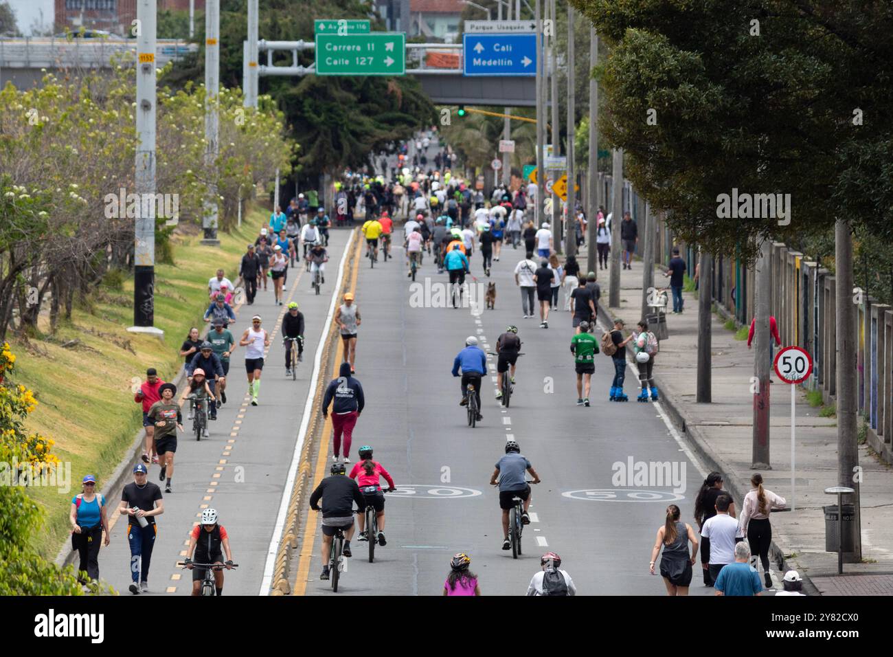 a lot of people enjoying during ciclovia event on sunday in north ...