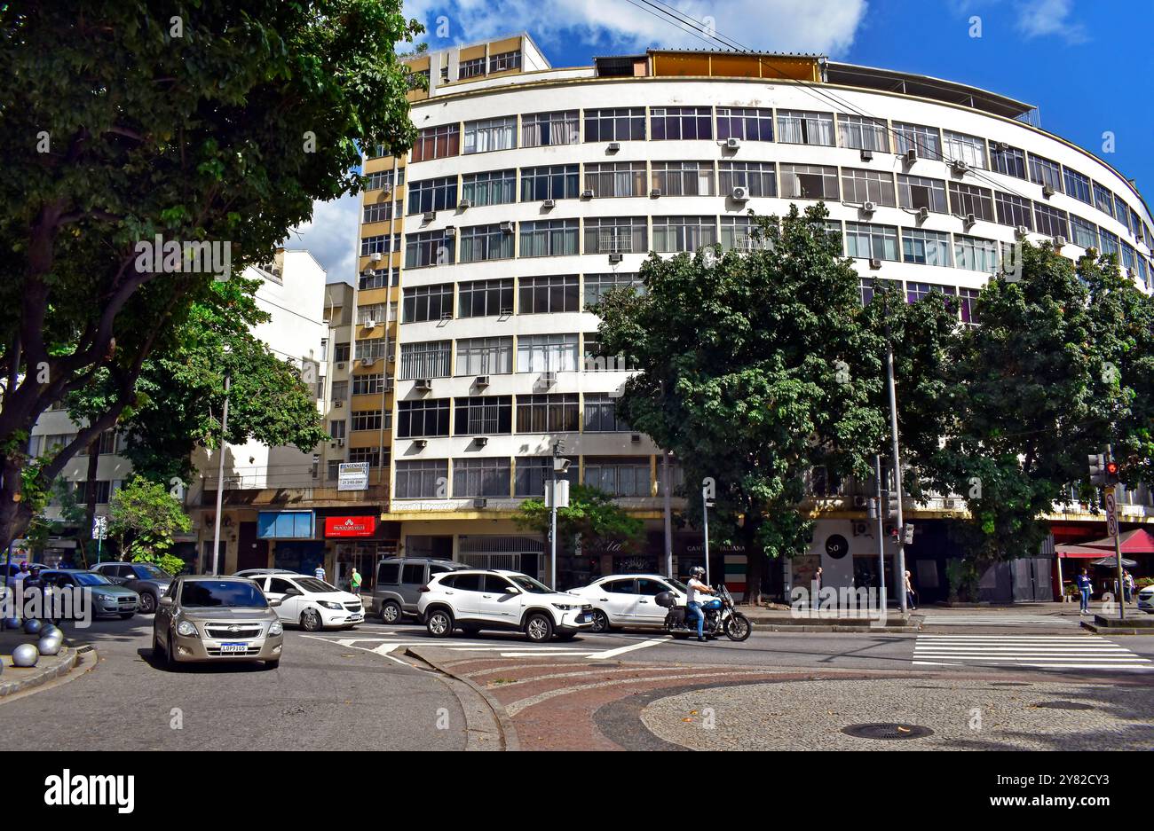 RIO DE JANEIRO, BRAZIL - September 18, 2024: Typical street on Tijuca ...