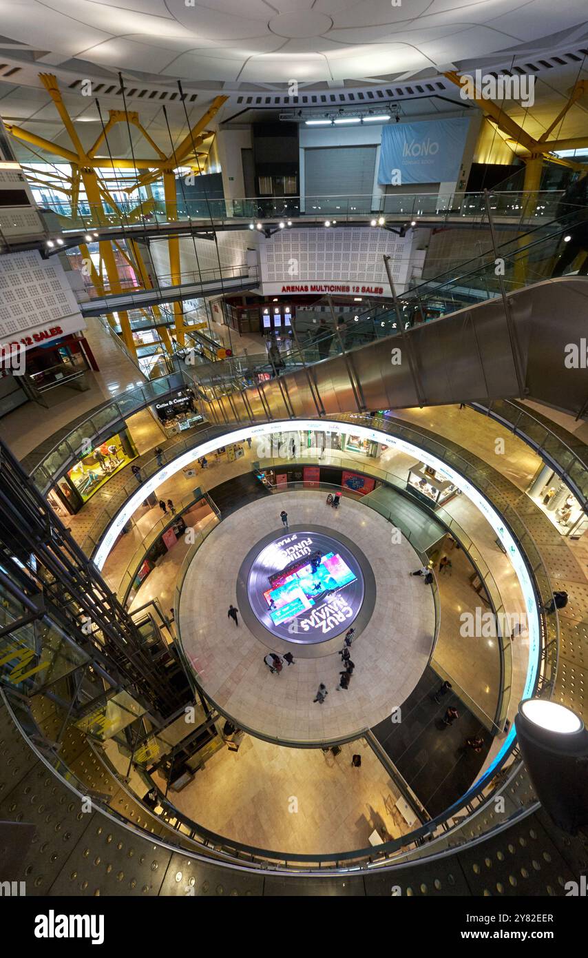 Modern interior design of the Arena Mall. Barcelona, Spain Stock Photo ...