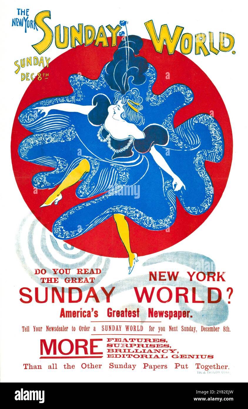 Advertisement poster for New York Sunday World poster - America's ...