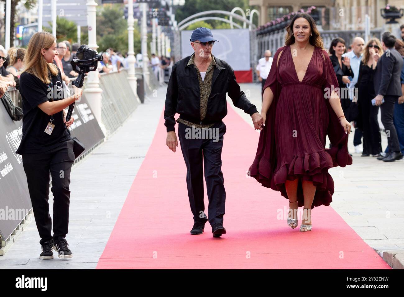 Jacques Audiard and Karla Sofia Gascon attend the 'Emilia Perez' Red ...