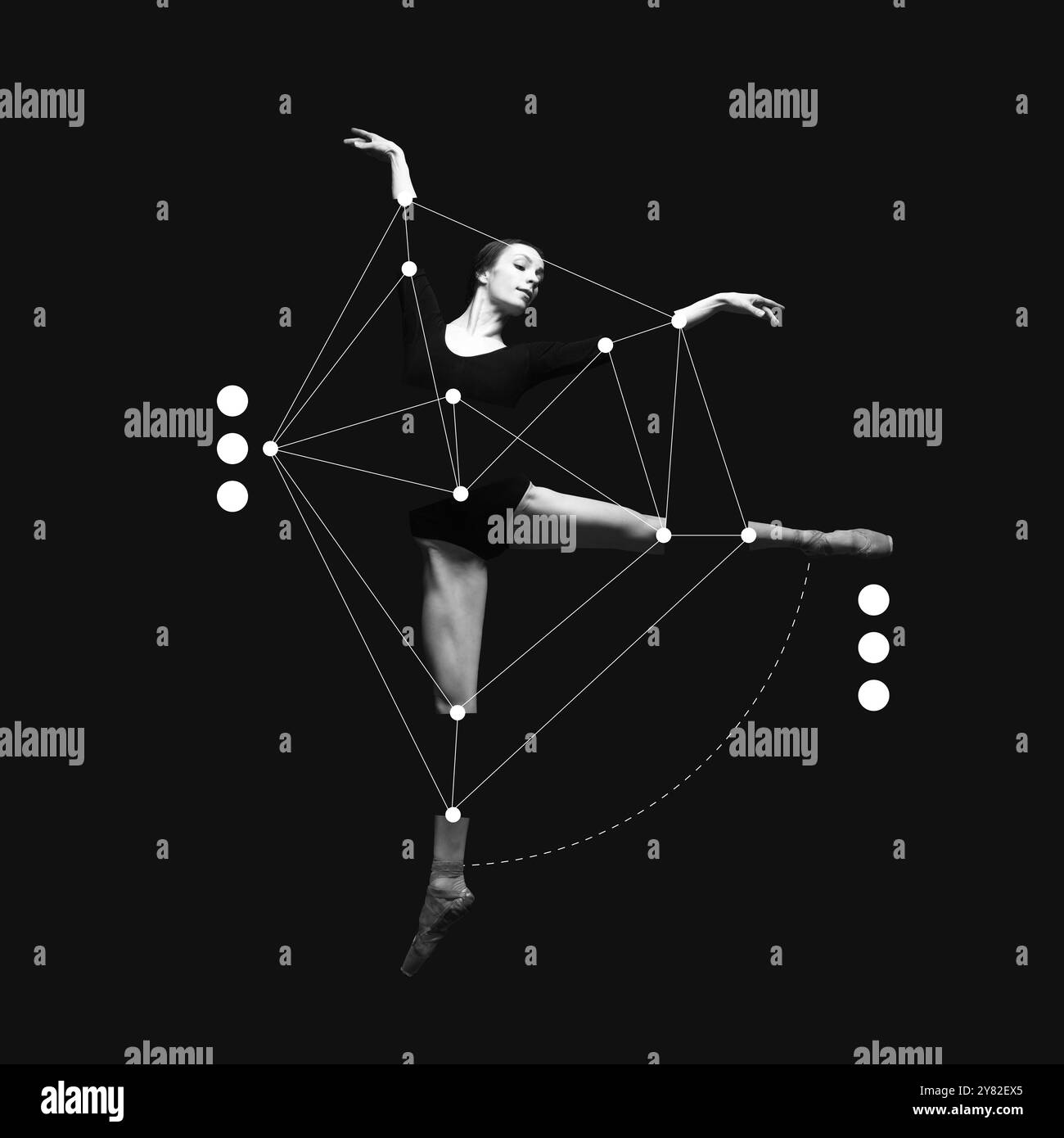 Contemporary art collage dancer Black and White Stock Photos & Images - Alamy