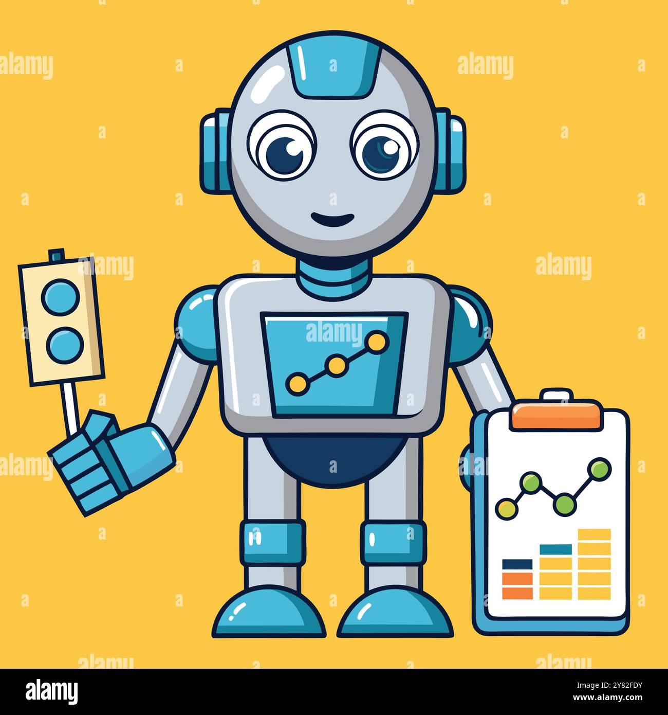 Clipboard with robot icon Stock Vector Images - Alamy