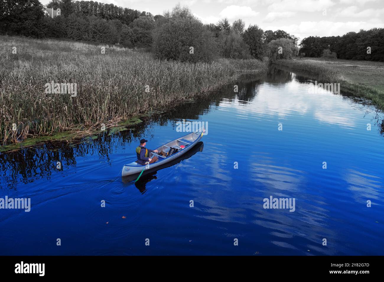 Paddling the Suså River in Zealand, Denmark Stock Photo - Alamy