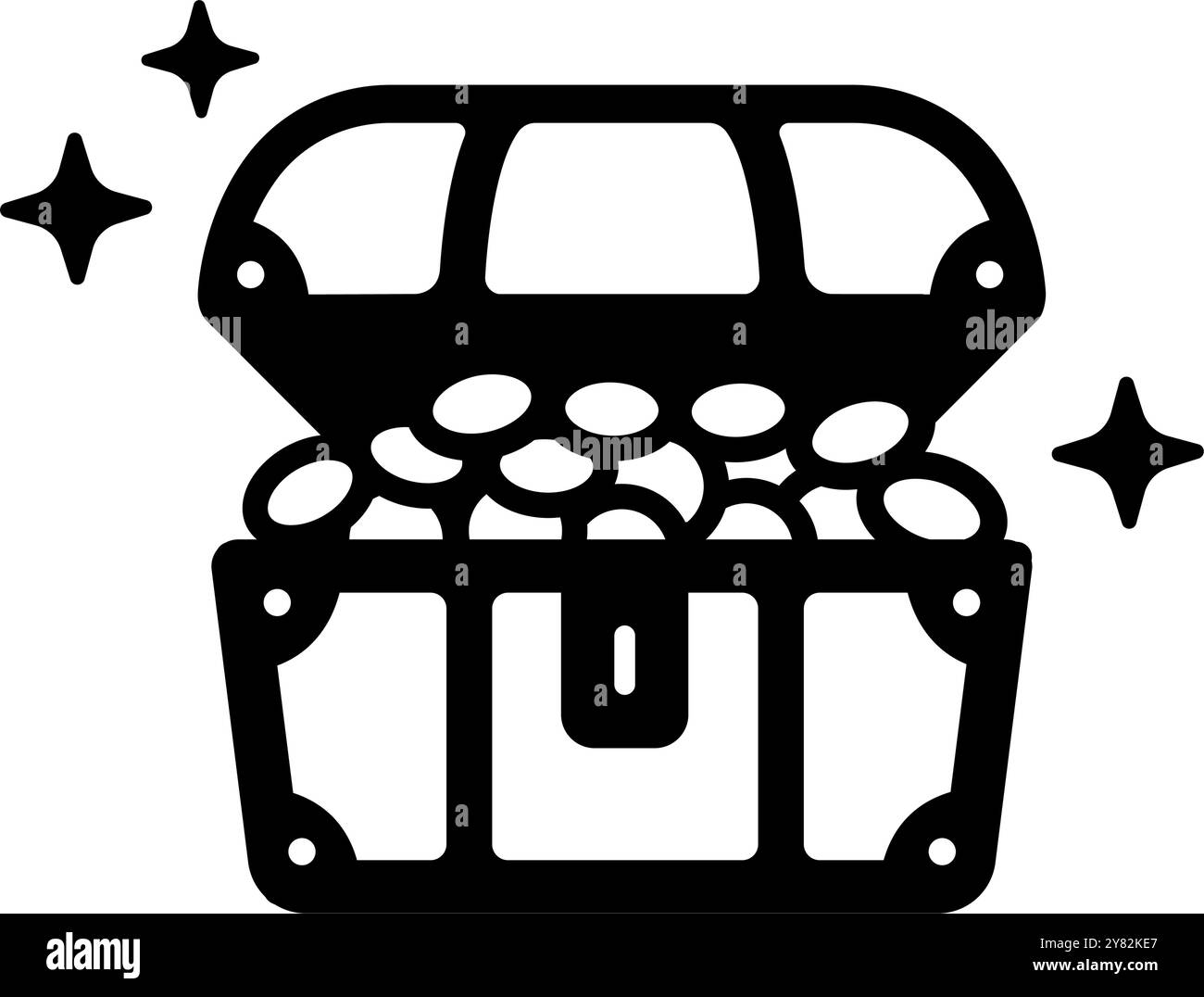 Treasure chest, treasure box vector icon illustration Stock Vector ...