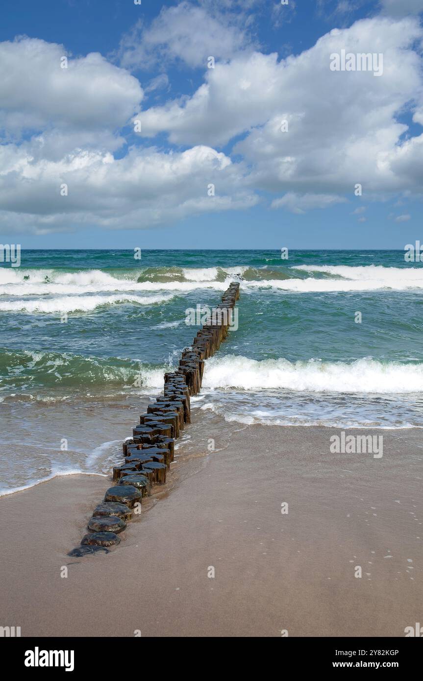 Baltic sea wooden breakwater hi-res stock photography and images - Alamy