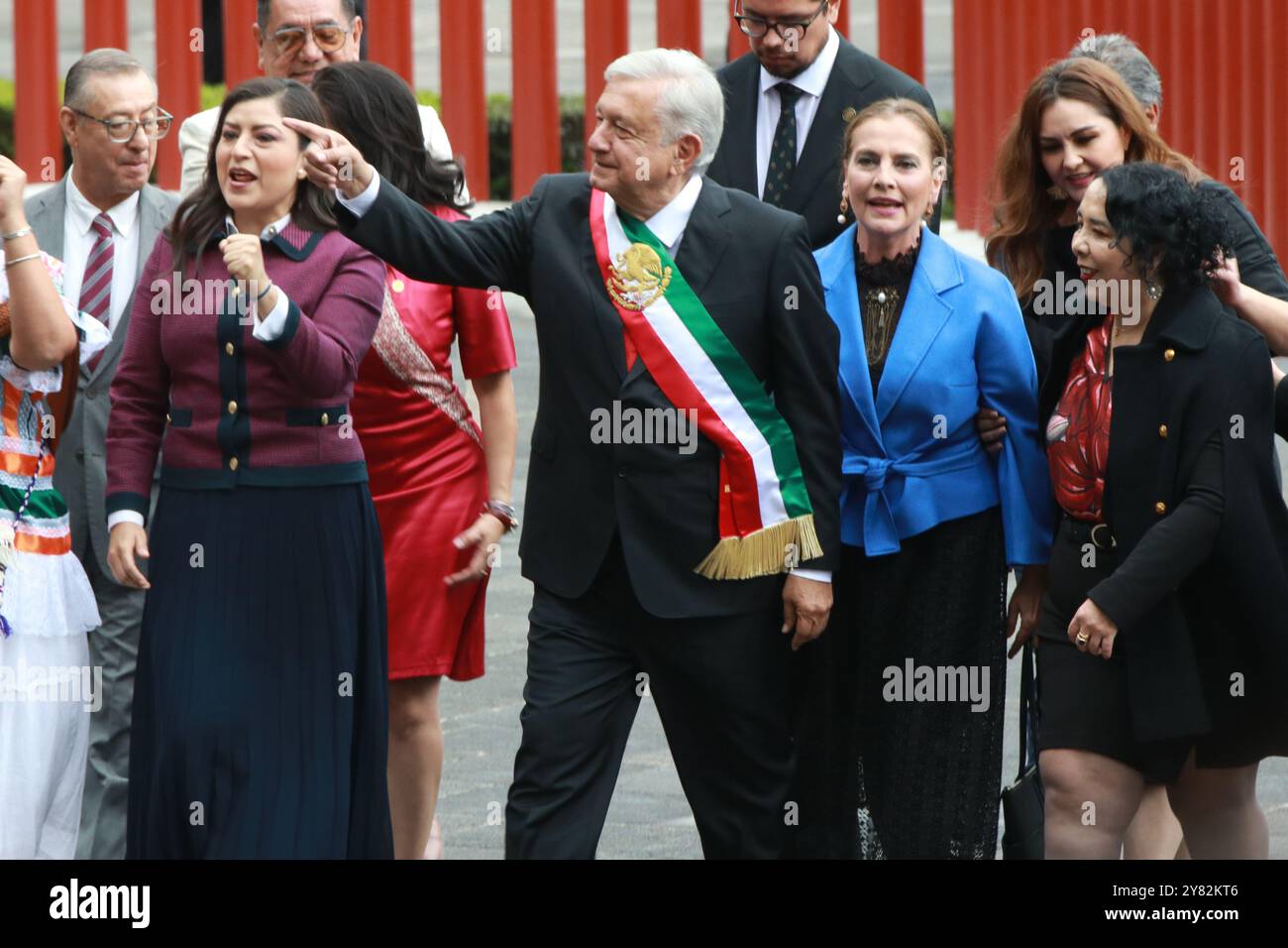 Outgoing Mexico’s President Andres Manuel Lopez Obrador arriving the ...