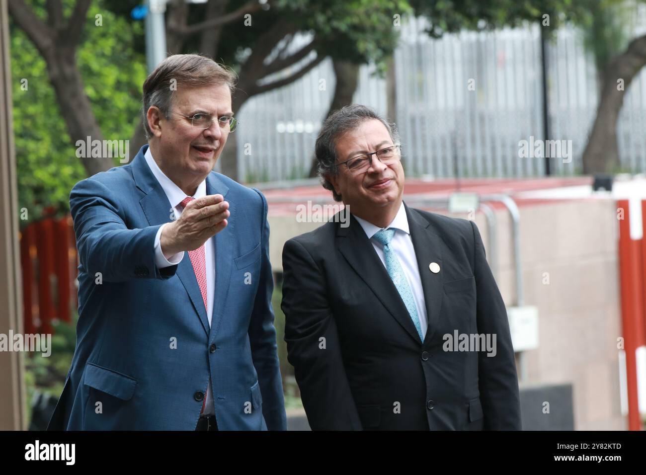 Marcelo Ebrard arriving the inauguration ceremony of Claudia Sheinbaum ...