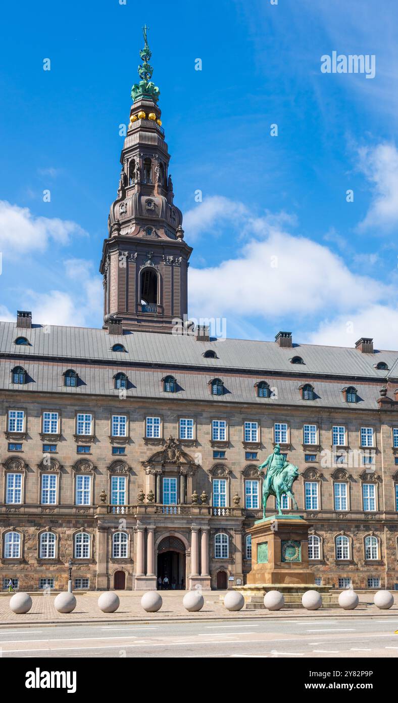 Facade of Christiansborg Palace in Copenhagen, Denmark, a royal palace ...
