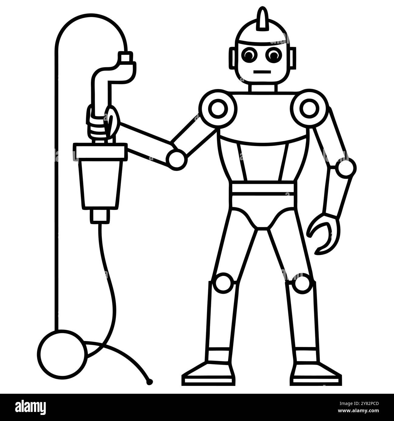 Household chores vector vectors Black and White Stock Photos & Images ...