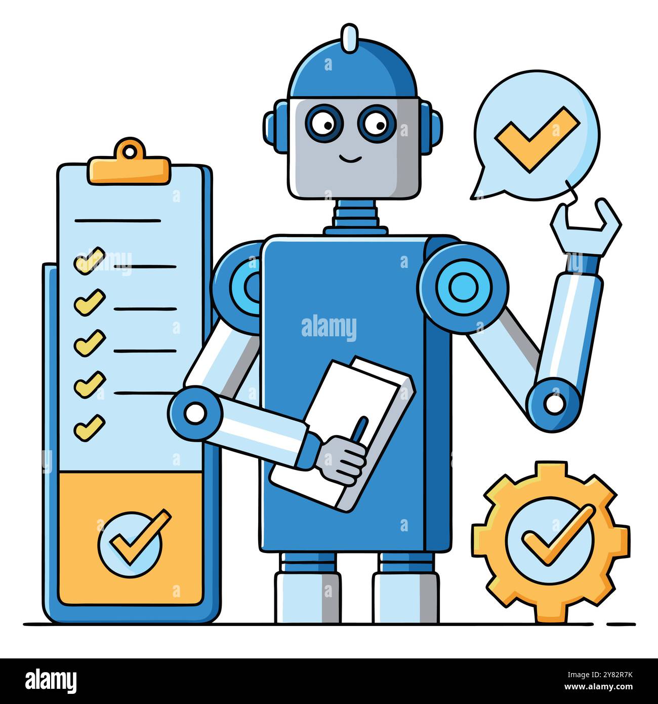 Task automation vector vectors Cut Out Stock Images & Pictures - Alamy