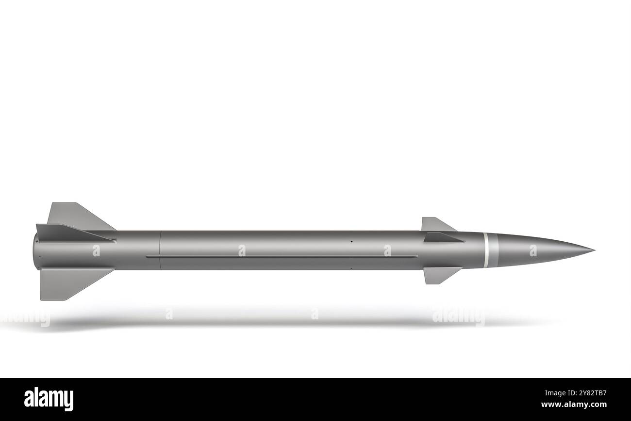 Modern military cruise missile flying through the air 3d Stock Photo ...