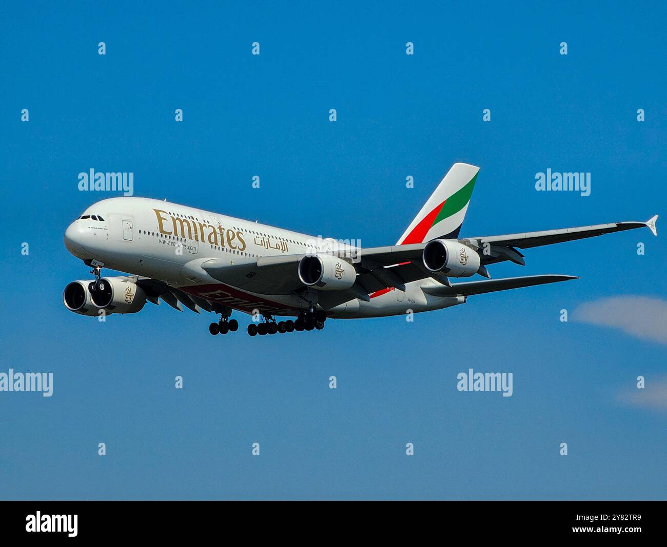 Frankfurt, Hessen, Germany - August 13 2024: Emirates Airbus A380-861 ...